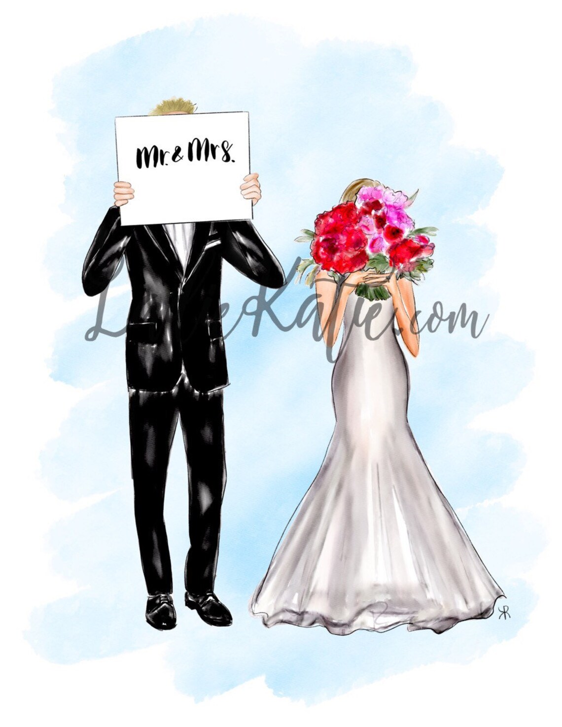 Wedding Print Bride and Groom Custom Wedding Gift Wedding - Etsy