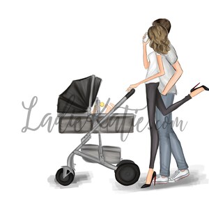 Family Art, New Mom, New Dad, Mommy and Me, Girls Room, Girly Print ...