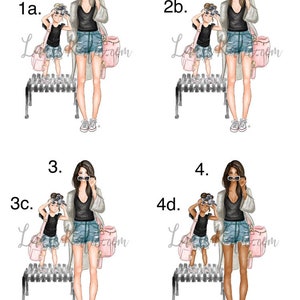 Mommy and Me Art, Girls Room, Girly Art, Girly Print, Little Girl, Mom ...