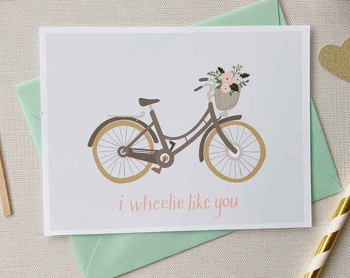 I Wheelie Like You Valentine's Day Card - Etsy