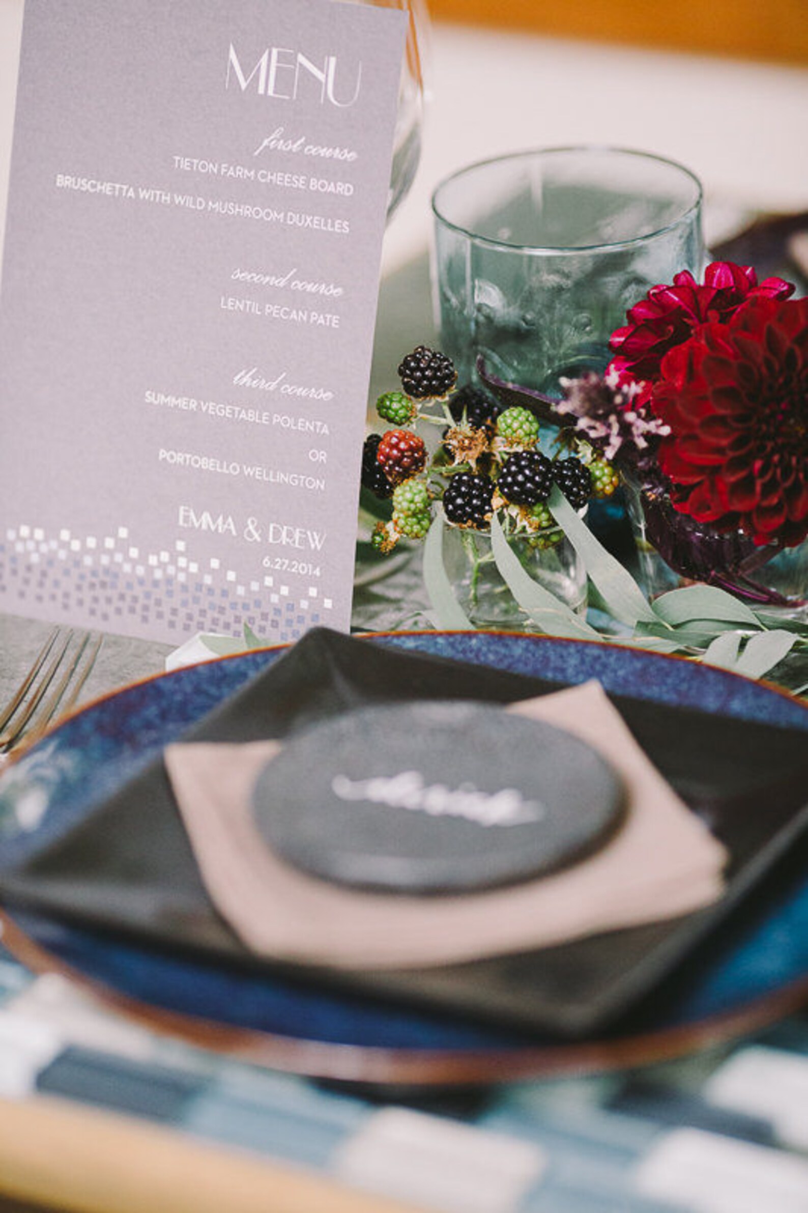 Slate & Hexagon Menu Set of 10 8.5 x 5.5 inches | Etsy