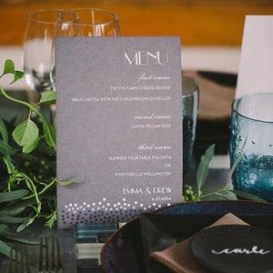 Slate & Hexagon Menu Set of 10 8.5 X 5.5 Inches - Etsy