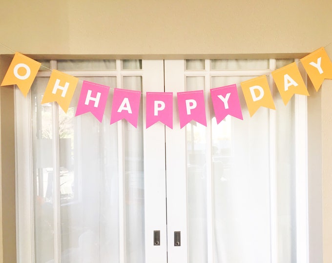 Oh Happy Day Banner - Etsy