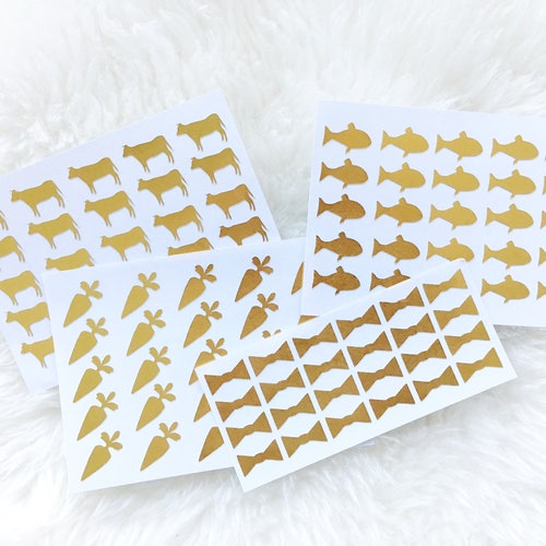 Set of 20 Small Meal Stickers Meal Option Indicator wedding - Etsy