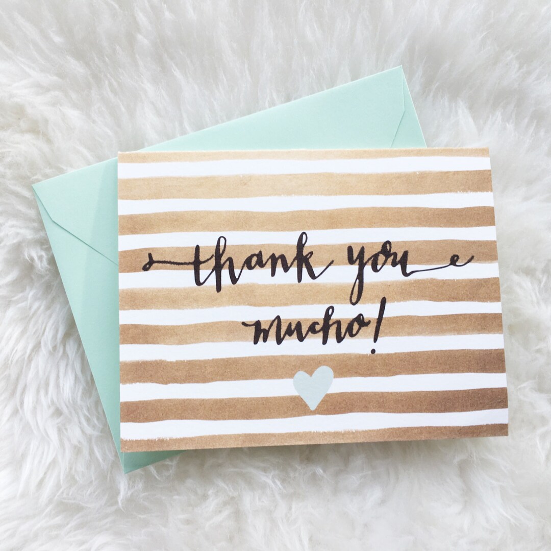 Thank You Mucho! // Thank You Card - Etsy