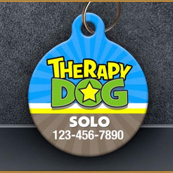 Therapy Dog Tag - Etsy