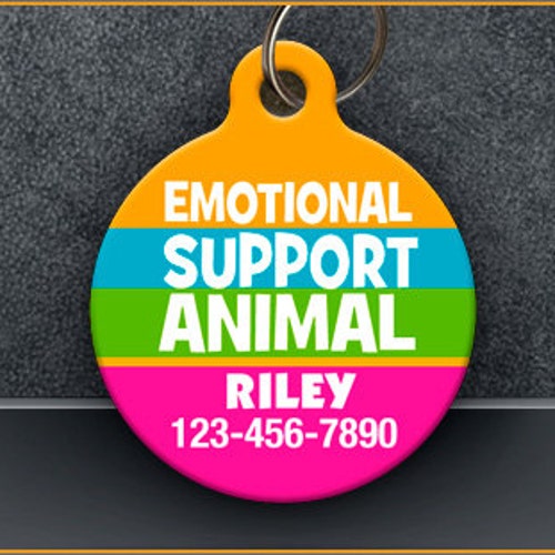 Emotional Support Animal PET ID TAGS - Etsy