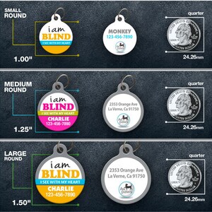 I Am Blind PET ID TAGS - Etsy