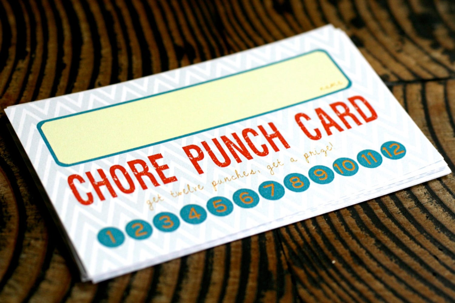 Printable Chore Punch Card - Etsy