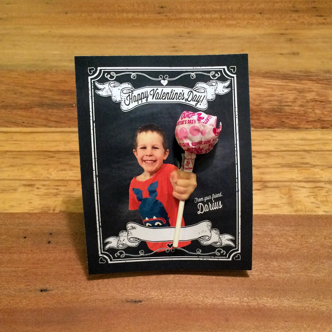 Kids Valentines, DIGITAL, Custom Photo Valentine Day Cards, PRINTABLE ...