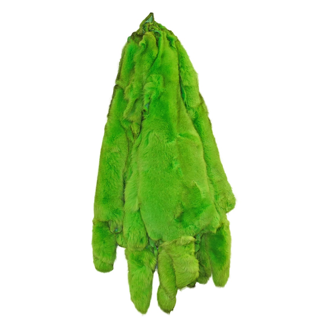 Glacier Wear Premium Label Blue Fox Pelt - Dyed Lime Green Fxx2201 - Etsy