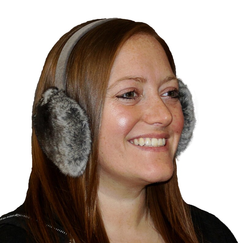 Glacier Wear Chinchilla Rex Rabbit Fur Ear Muffs-mff1270 - Etsy