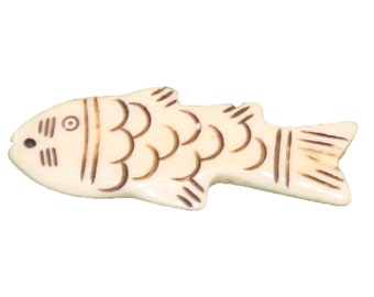 Carved Fish Bone | Etsy