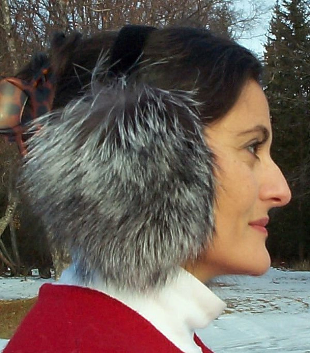 Glacier Wear Silver Fox Fur Ear Muffs Mff1180 - Etsy