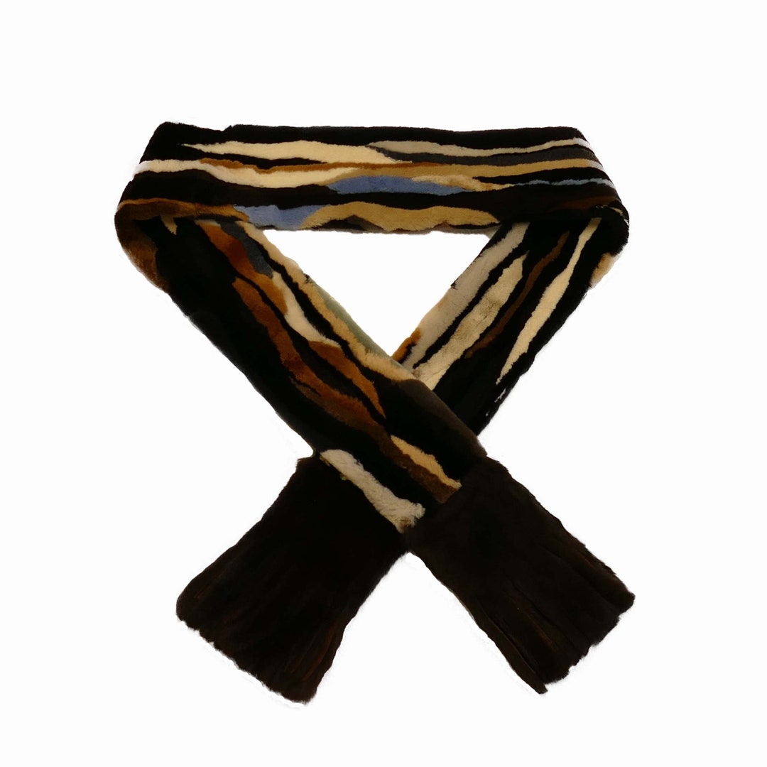 Sheared Beaver Fur Scarf R2 - Etsy