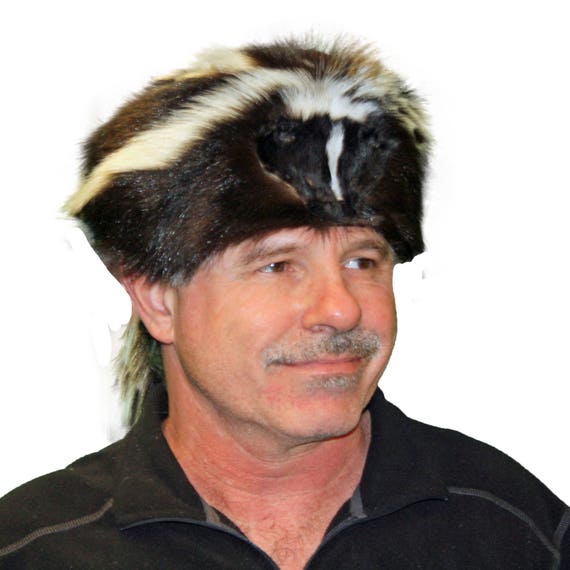 Glacier Wear Skunk Fur Davy Crockett Hat Hts1785 - Etsy