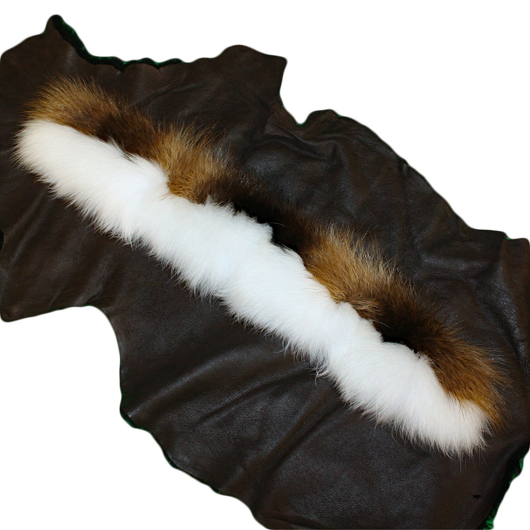 Glacier Wear Wolverine & White Finn Raccoon Fur Ruff 28 Inches Wlv1616 ...