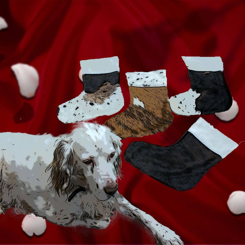 Glacier Wear Cowhide Leather Christmas Stockings cwh300 | Etsy