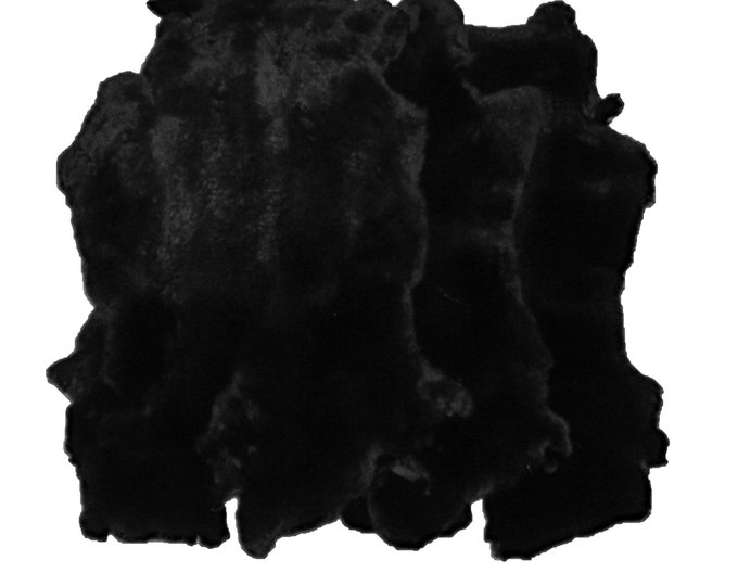 Glacier Wear Rex Rabbit Pelt Hide Fur Dyed Black Rbt1009 - Etsy