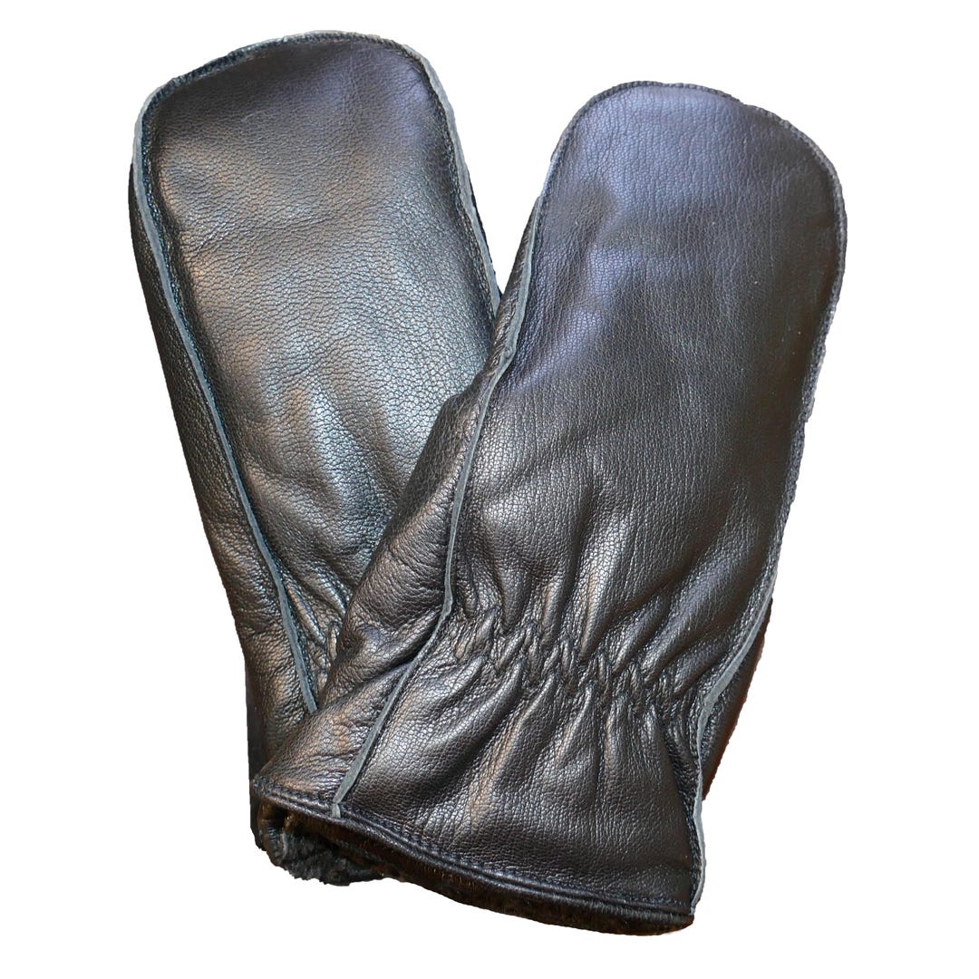 Men's & Women's Buckskin Chopper Mittens - Black - Etsy