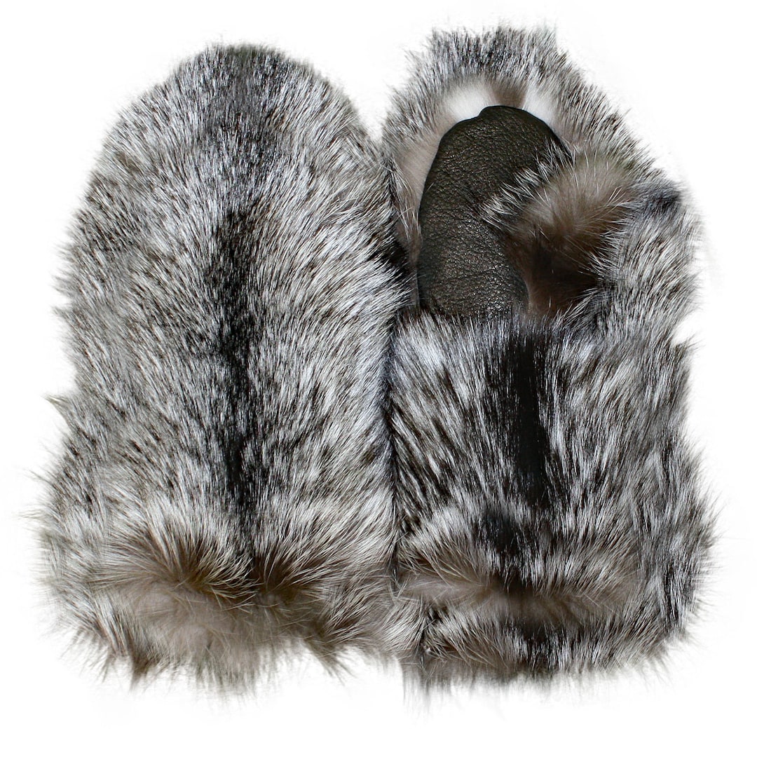 Glacier Wear Silver Fox Fur Gauntlet Mittens Mts1097 - Etsy