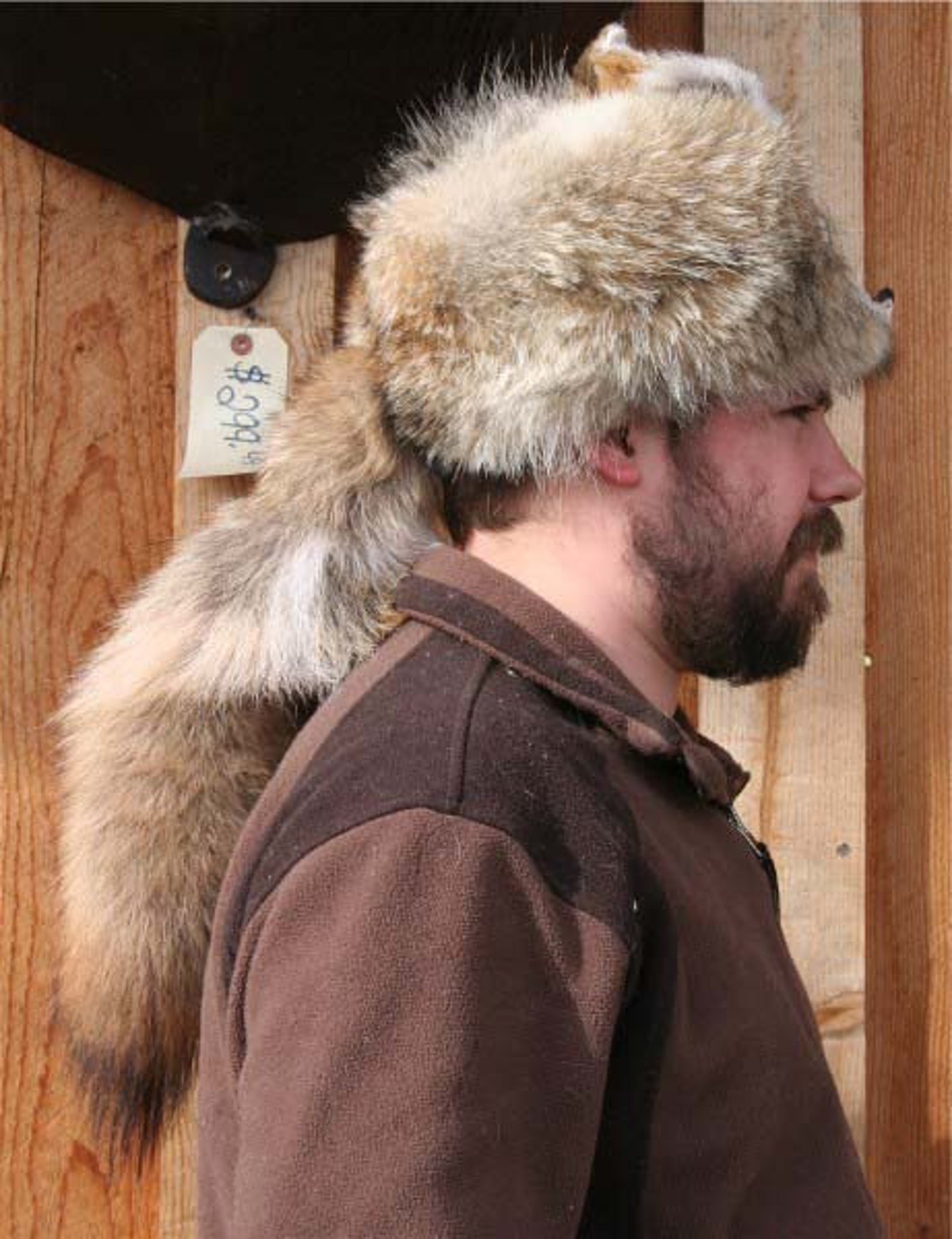 Coyote Davy Crockett Style Fur Hat - Etsy