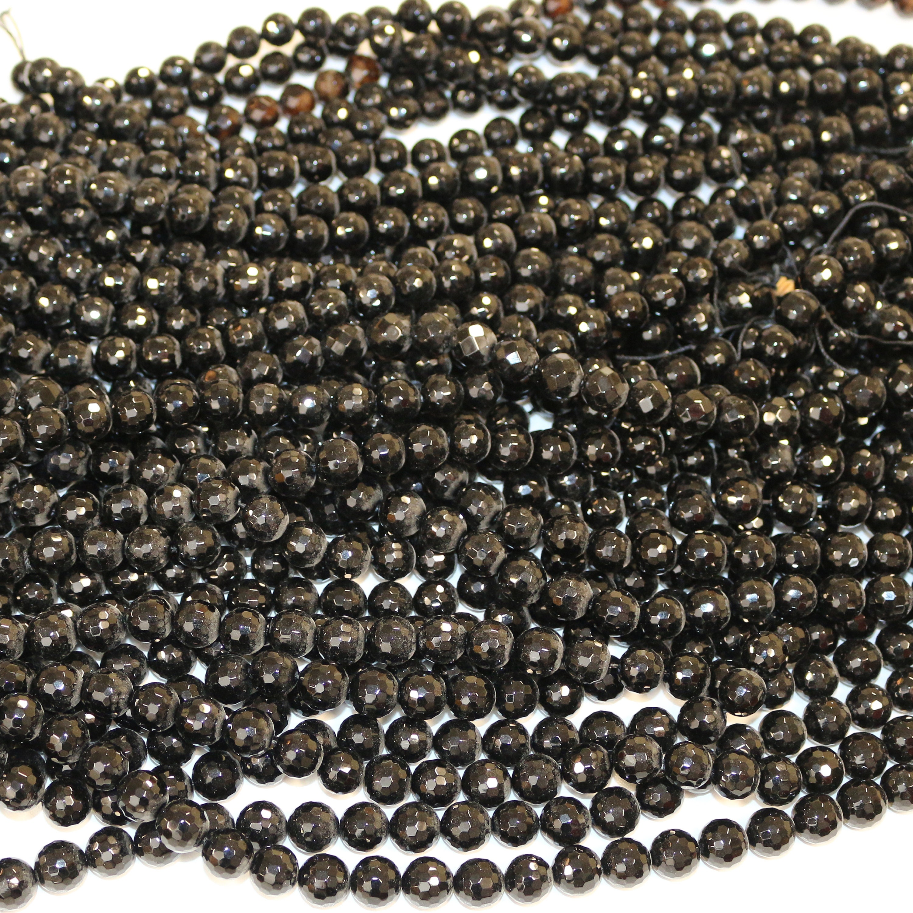 Genuine Faceted Onyx Beads 1183 | Etsy