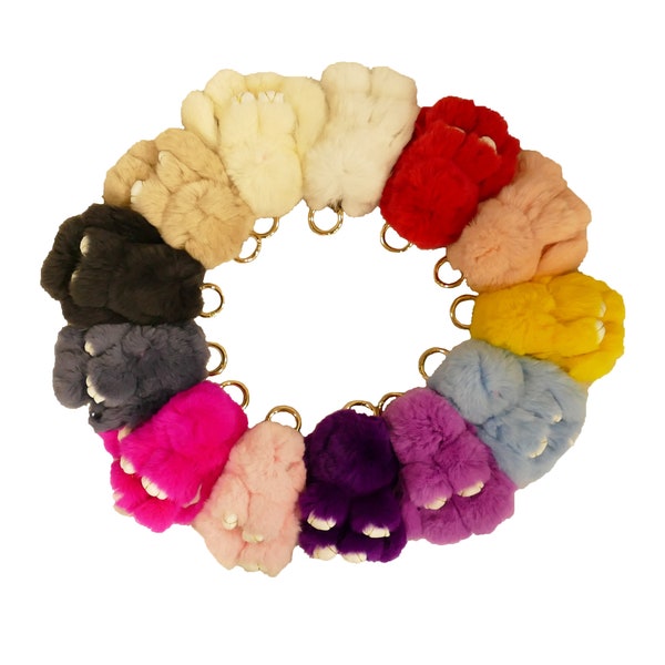 Real Fur Rabbit Keychain - Etsy