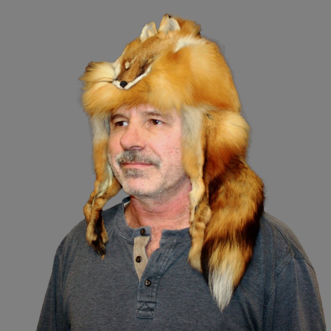 Glacier Wear Red Fox Fur Mountain Man Hat- Hts1675 - Etsy