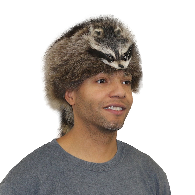 Raccoon Davy Crockett Style Fur Hat- Hts1780 - Etsy