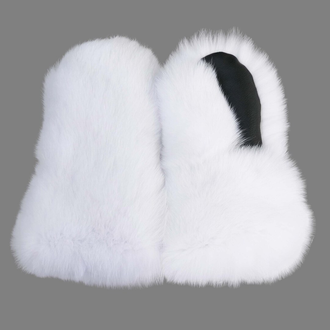 Glacier Wear SAGA White Shadow Fox Fur Mittens Mts1306 - Etsy