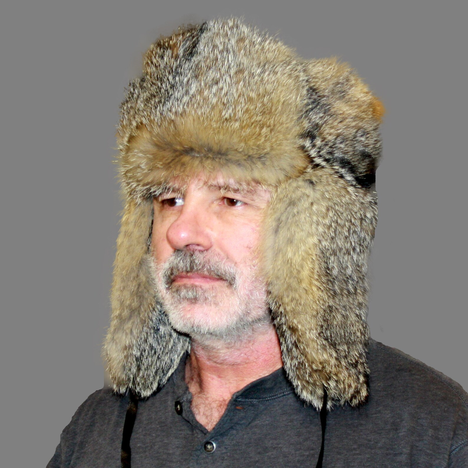 Glacier Wear Gray Fox Fur Russian Trooper Hat | Etsy