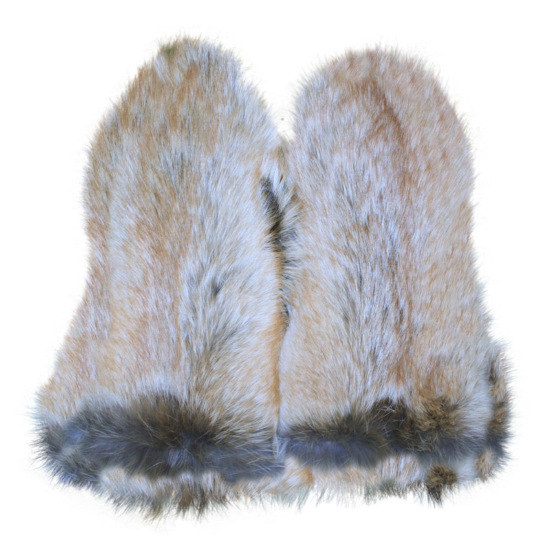 Glacier Wear Red Coyote Fur Gauntlet Mittens Mts1050 | Etsy