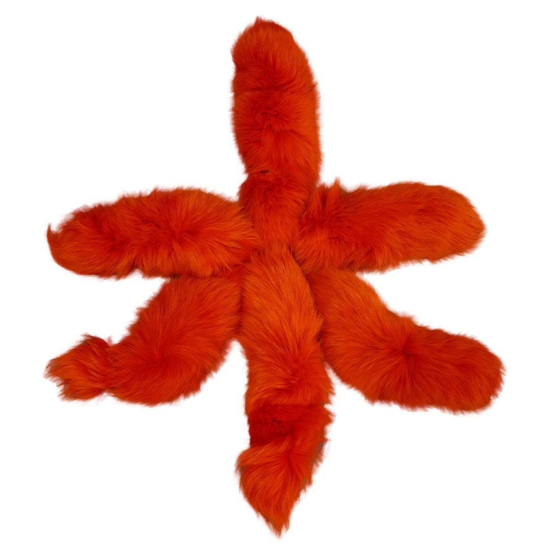 Glacier Wear Shadow Fox Tail/keychain - Dyed Orange Fxx1766 - Etsy
