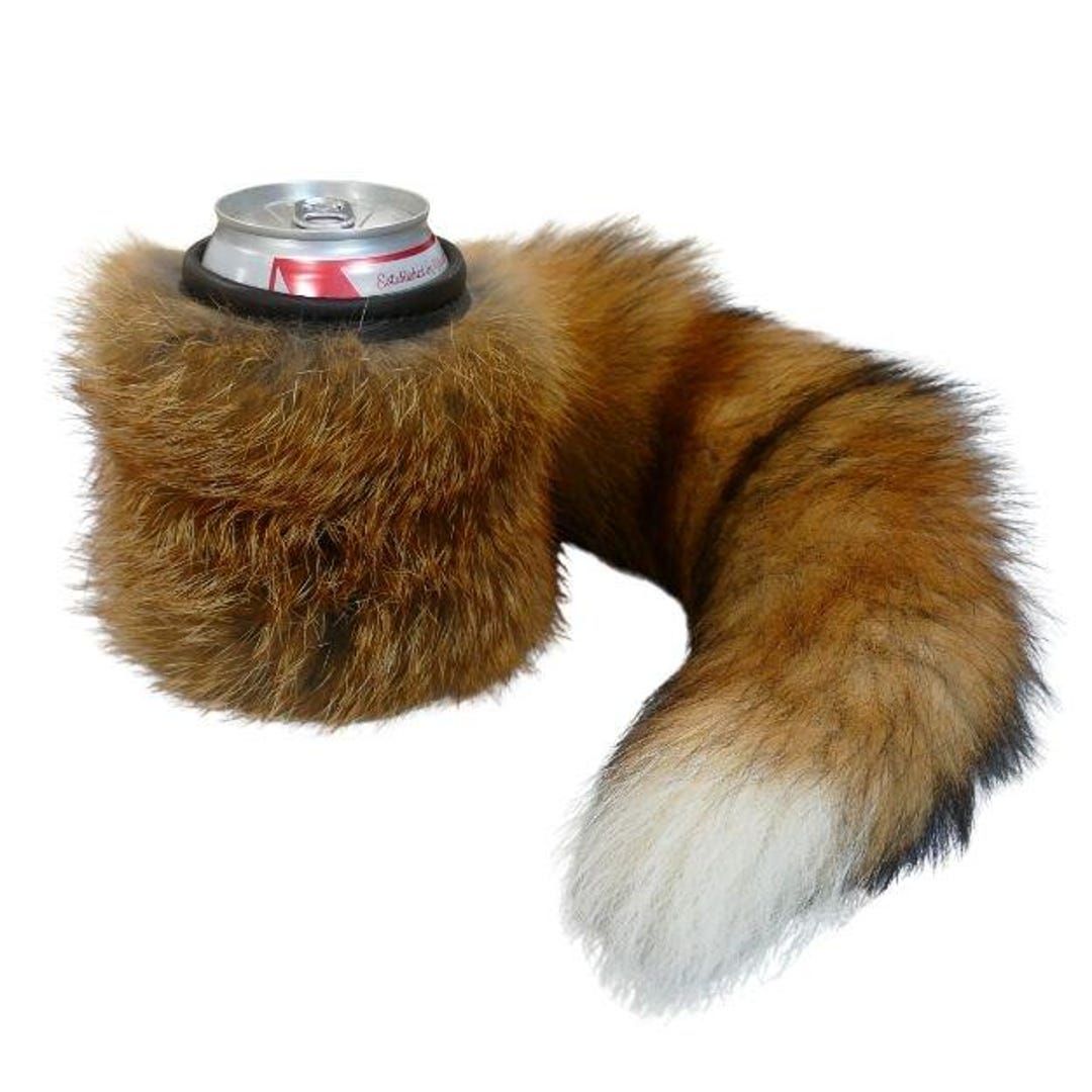 Glacier Wear Red Fox Fur Drink Can Cooler- Kze1606 - Etsy