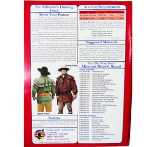 Glacier Wear Rifleman's Hunting Frock Pattern- Ptn100005 - Etsy