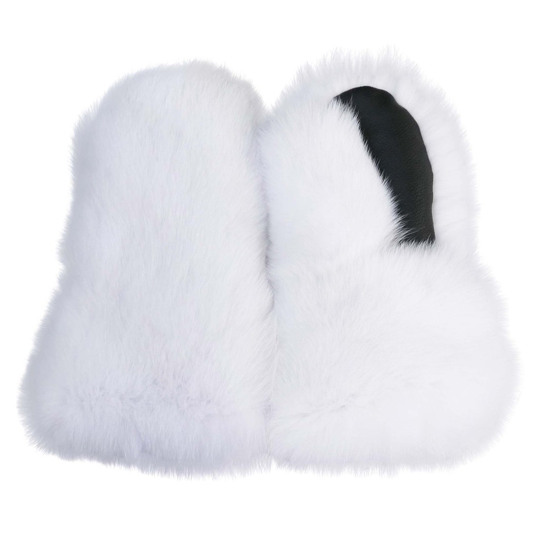 Glacier Wear SAGA White Shadow Fox Fur Mittens Mts1306 - Etsy