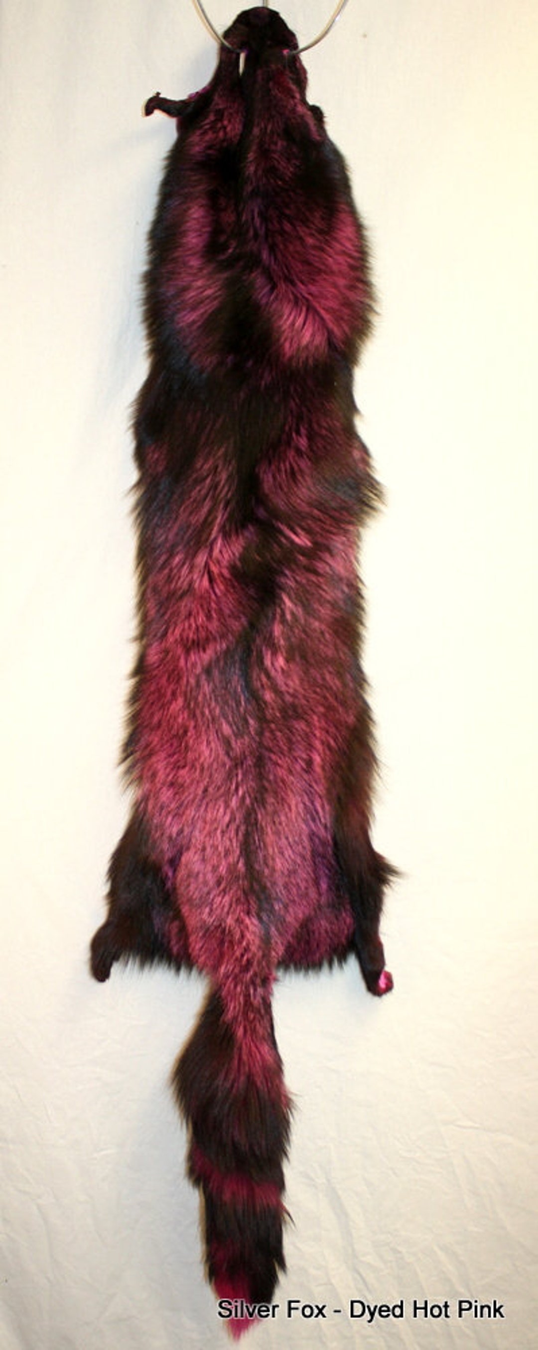 Glacier Wear Hot Pink Dyed - Gold Label Silver Fox Pelt - Fxx8115 - Etsy