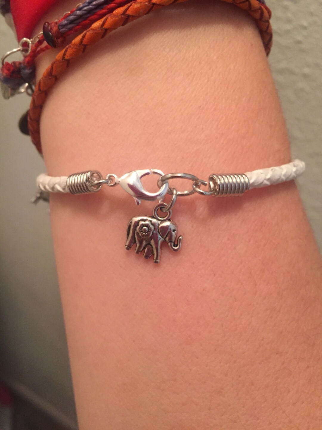 An Elephant Never Forgets Braided Leather Bracelet - Etsy