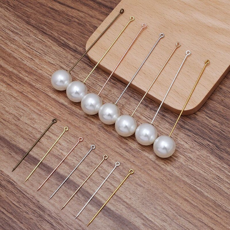 Bulk 50 Pcs Tie Pin, Eye Pin Lapel Pin Tie Tack, Bezel Blank,back ...