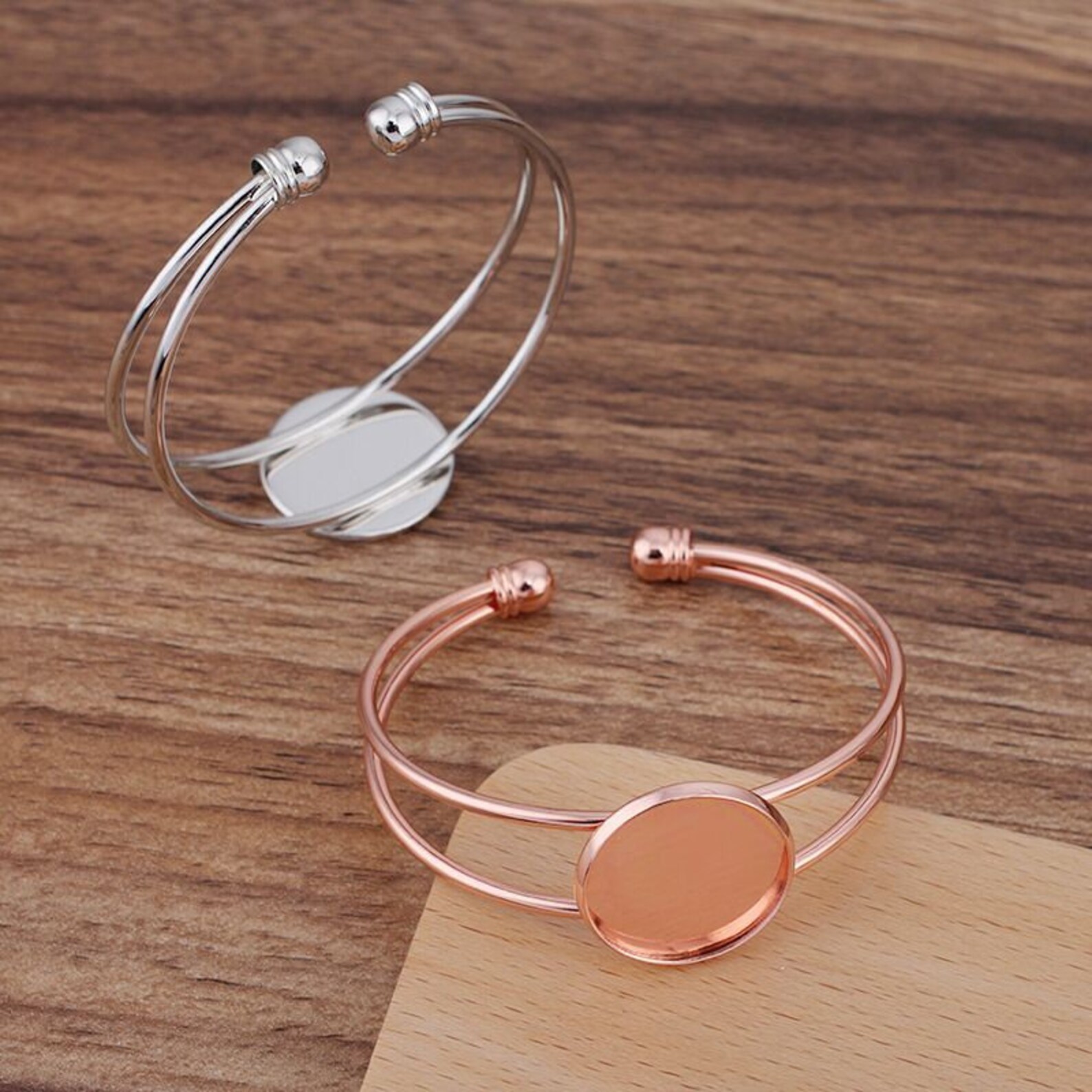 Bulk 5 Pcs Bracelet Bangle Bezel Blanks Brass Base 20mm 25mm - Etsy