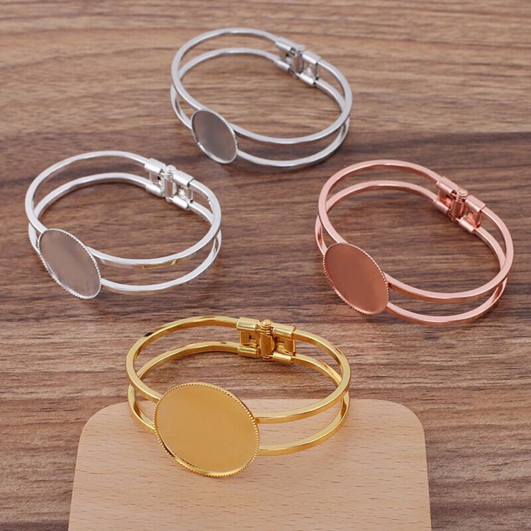 Bulk 5 Pcs Bracelet Bangle Bezel Blanks Round Bezel Tooth Border - Etsy