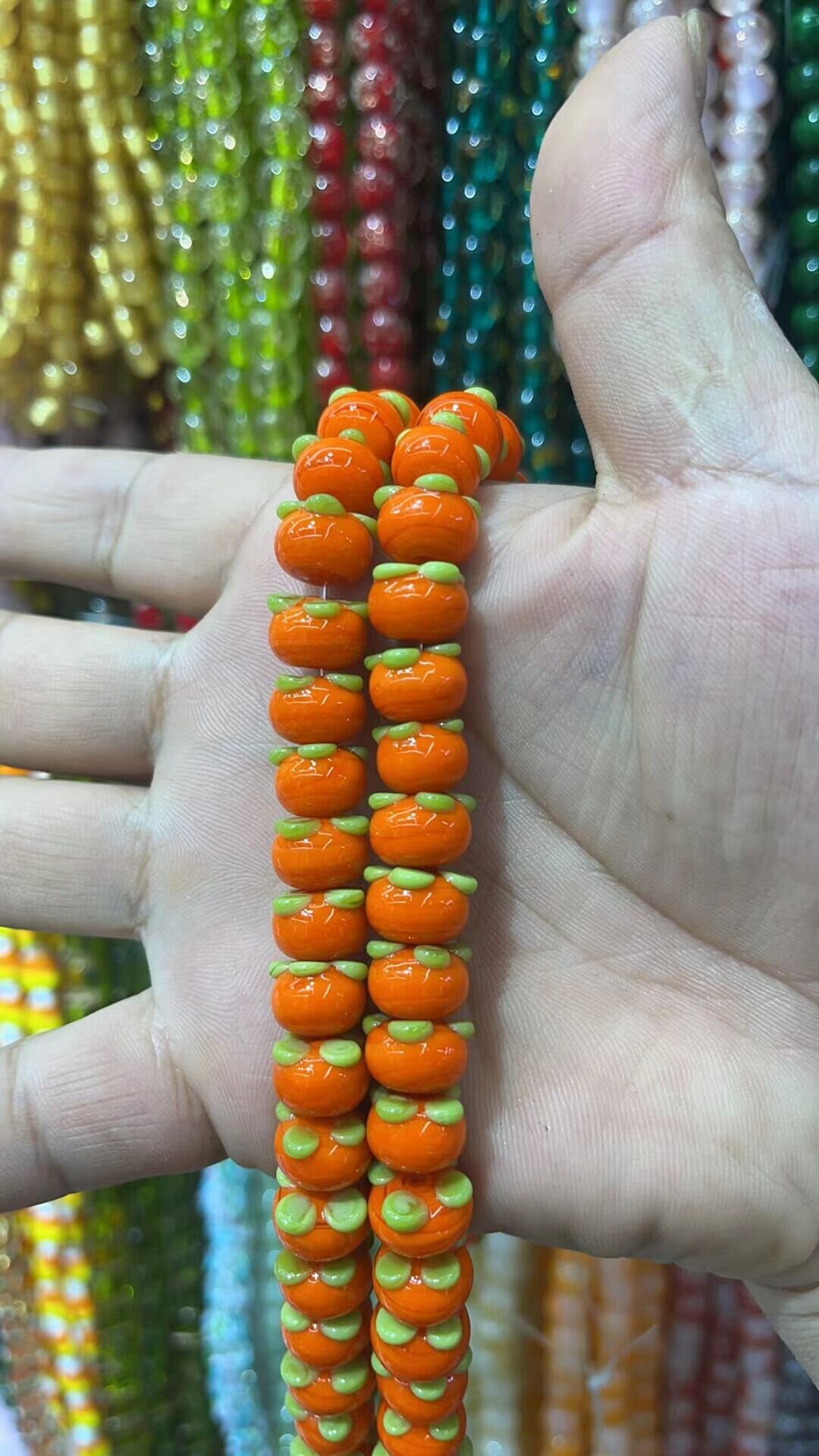 10 Pcs Lampwork Glass Beads Persimmon Fruit - Etsy