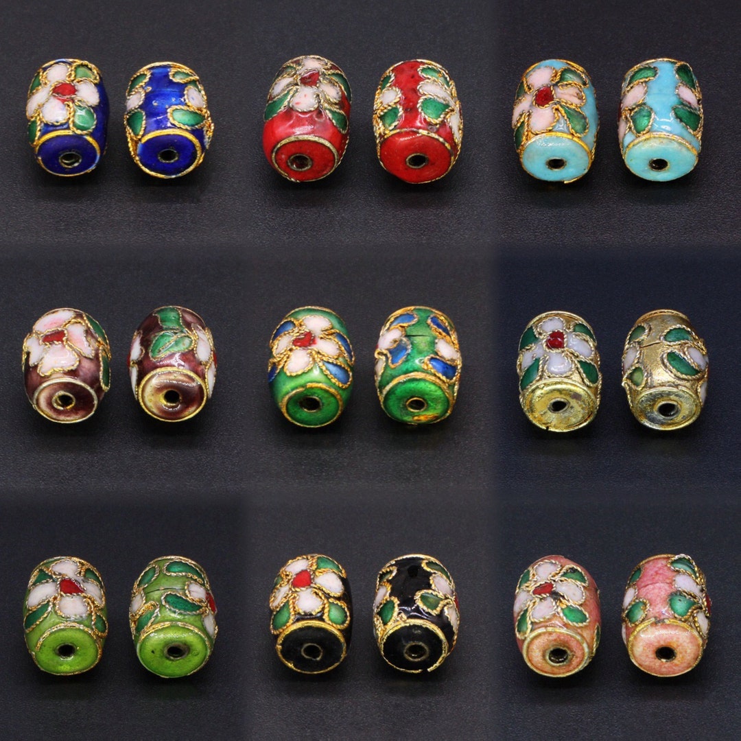 10 Pcs Cloisonne Beads Spacer Column Shape Colors Option - Etsy