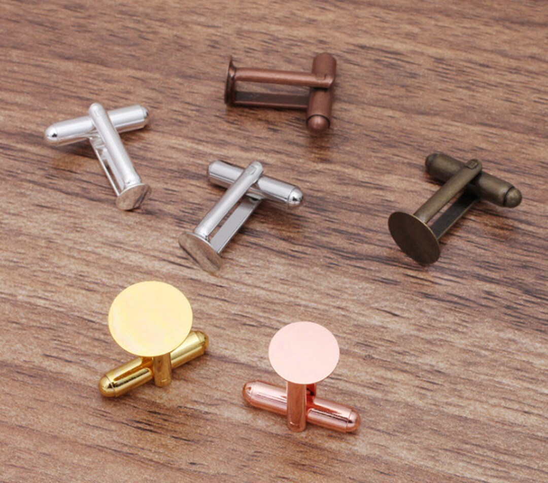 Bulk 20 Pcs Flat Style Cuff Link Blank Bezel Brass Base - Etsy