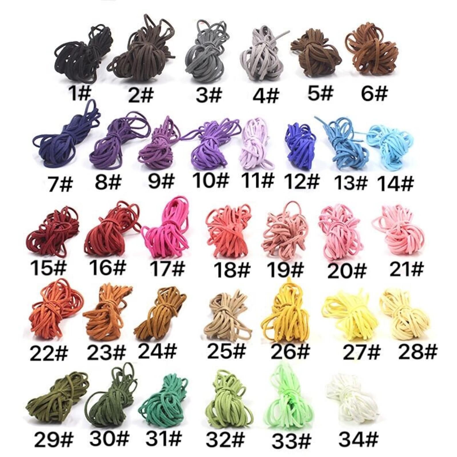 5 meters ribbon cord suede 3mm colors option bracelet making | Etsy