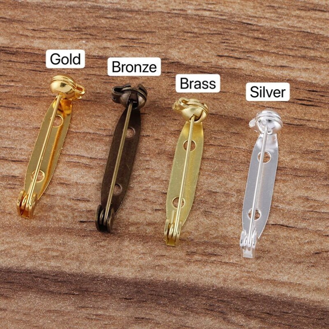 Bulk 50 Pcs Simple Brooch Clips Settings Blanks Brass Base - Etsy UK