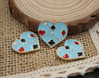 Cute Cartoon Character Gold Tone Enamel Charms Enamel Pendants Handmade ...