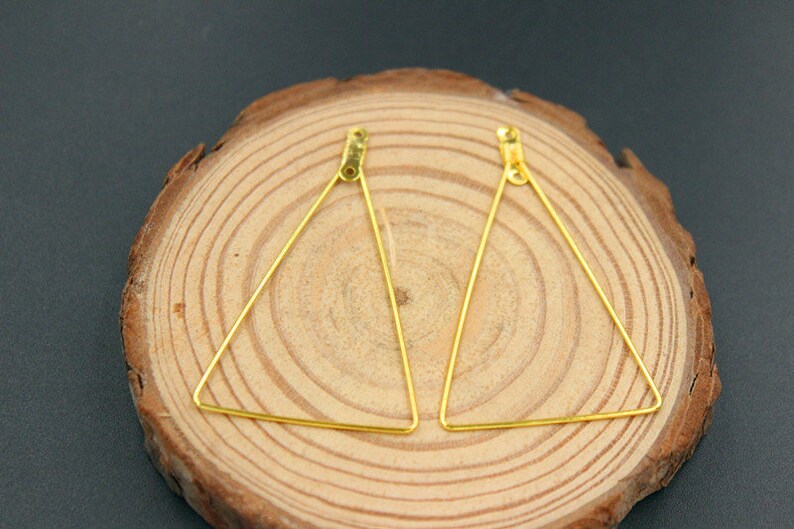 Bulk 50 pcs circle wire triangle connector Earring hoops | Etsy