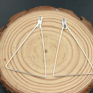 Bulk 50 Pcs Circle Wire Triangle Connector Earring Hoops Lever Back ...